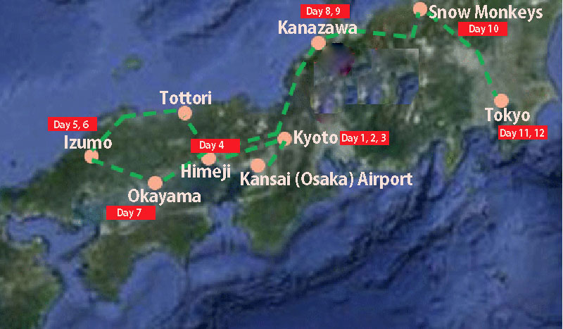 Small group, countryside tours of Japan